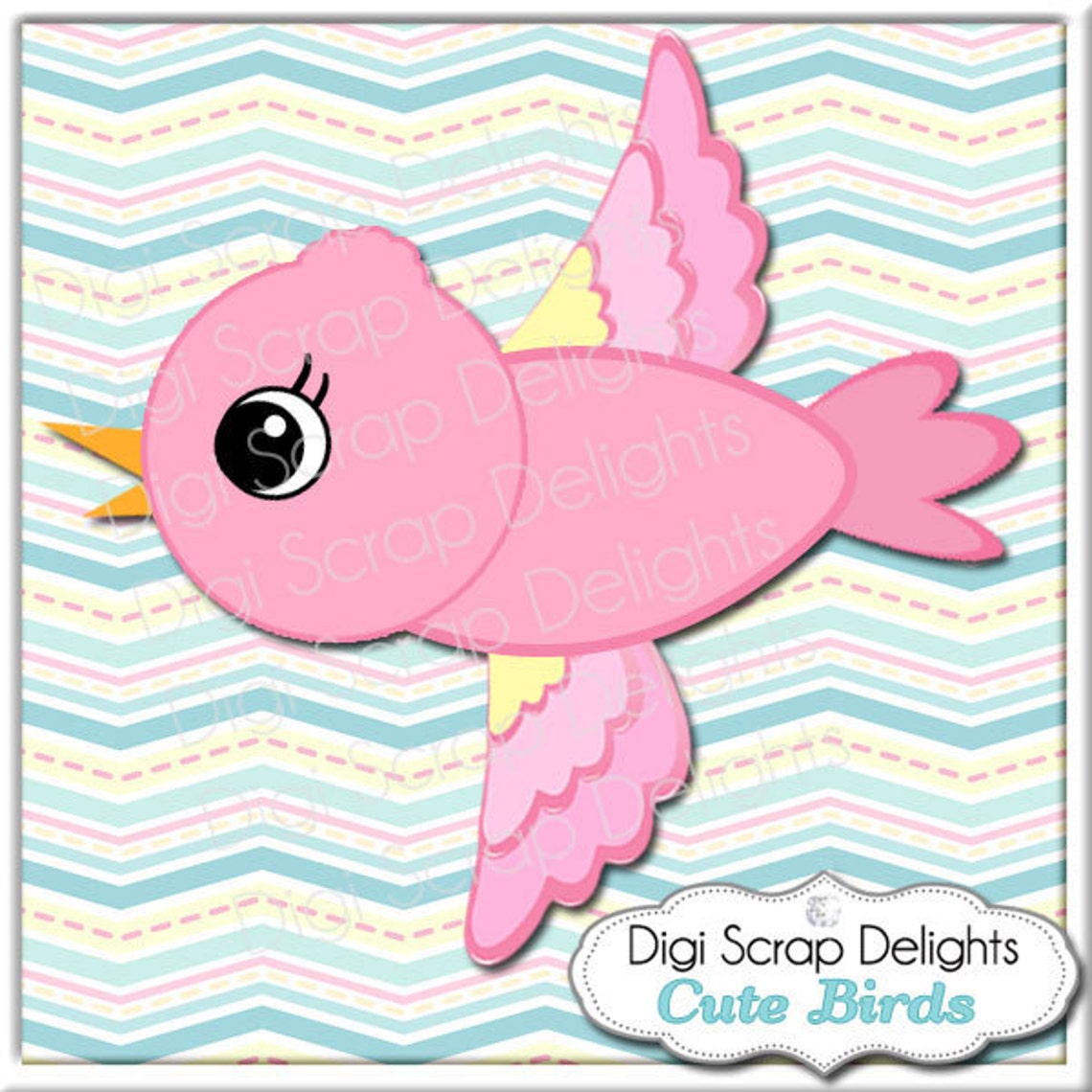 Cute Birds Clip Art Scrapbook Kit for Card Making Webdesign - Etsy