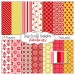 Valentine Digital Papers in Red Pink and Yellow Gold | Etsy