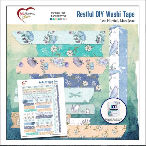 Printable Washi Tape Strips - Etsy