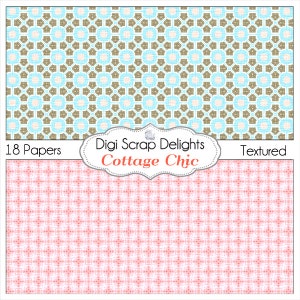 Cottage Chic Digital Scrapbook Paper, Instand Download, Crafts, Cards ...