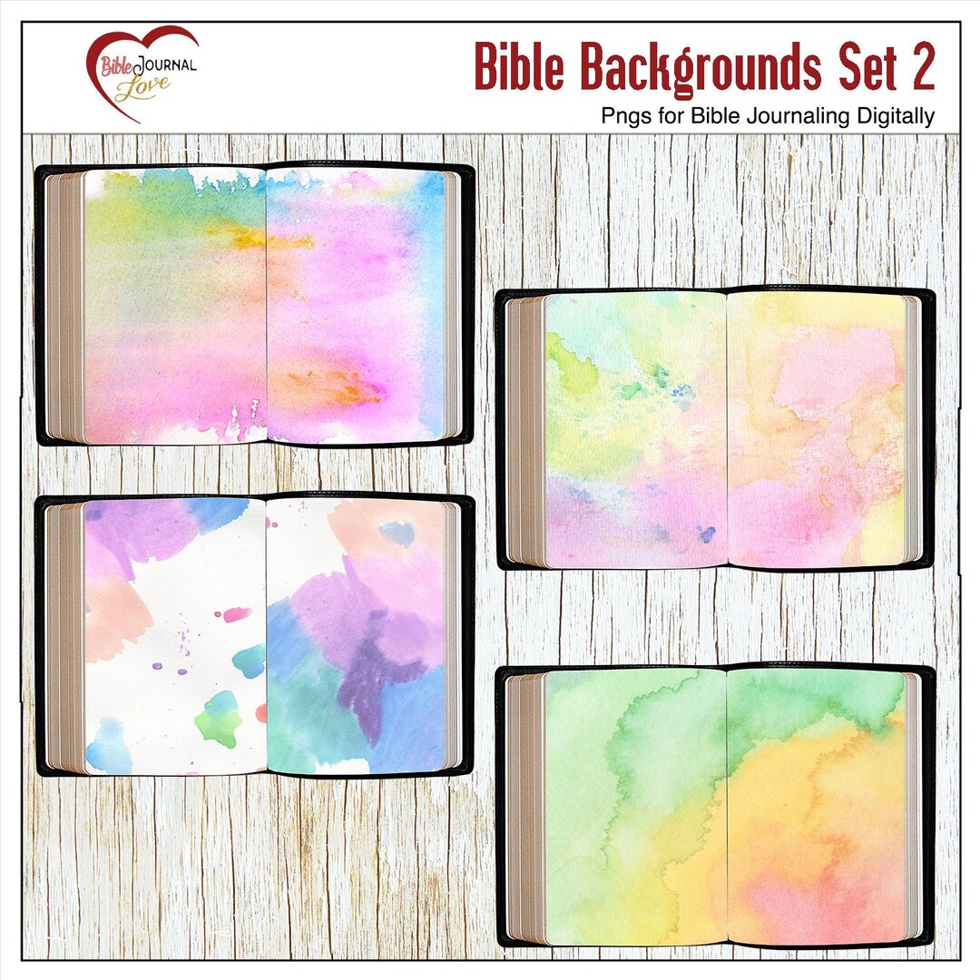 Watercolor Painted Bible Backgrounds for Bible Journaling Digitally ...