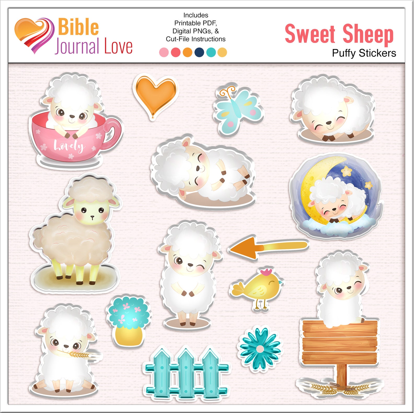 Sweet Sheep Bible Journal Mini Journal Kit Both Digital & | Etsy