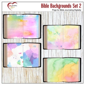 Watercolor Painted Bible Backgrounds Bundle ***get 4 Kits *** for Bible ...