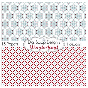 Christmas Papers Digital Scrapbooking Paper Snowman Wonderland Chevron ...