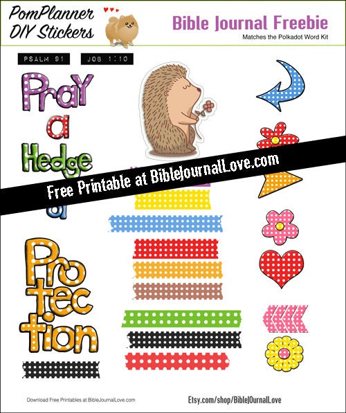 Polka Dot Margin Frames With Tabs Both Digital AND Printable for Bible ...