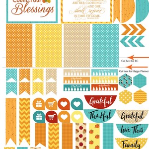 Planner Kit Stickers! Thanksgiving November Kit Printable Planner ...