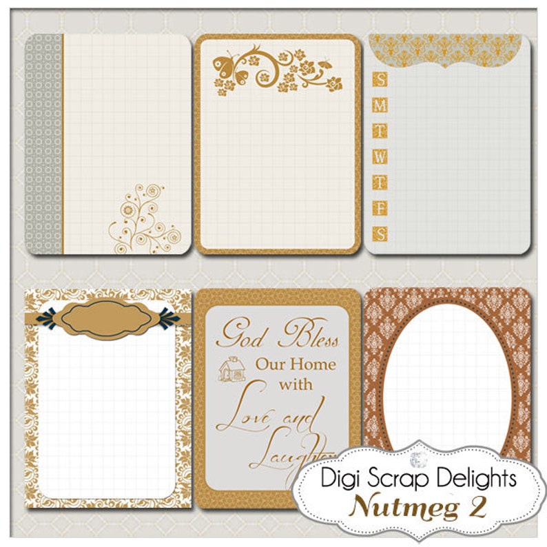 Nutmeg 2 PBJ Bible Pocket Journal Cards 3x4 Project Life - Etsy
