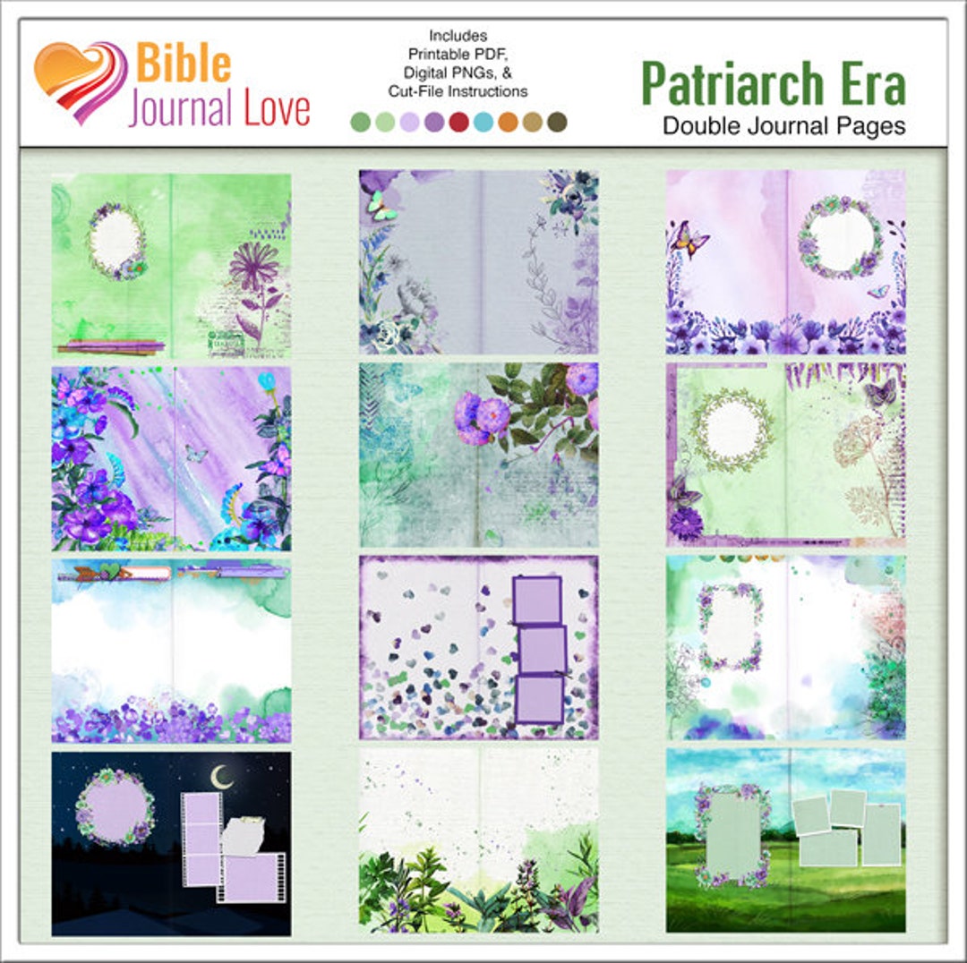 Patriarch Era Bible Journal Bundle Both Digital 'n Printable. Purple ...