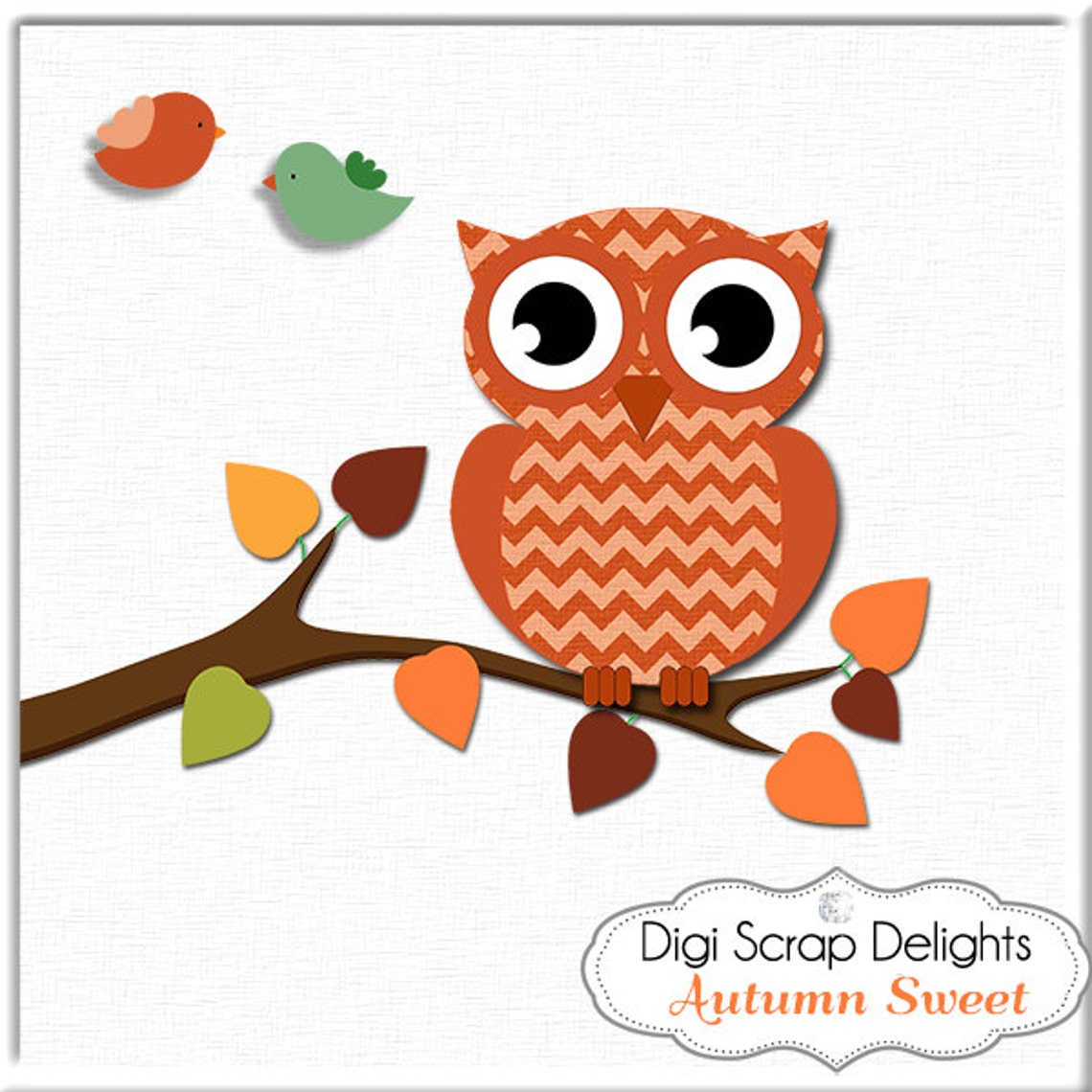 Autumn Owls Clip Art Fall Thanksgiving Scrapbooking Autumn - Etsy