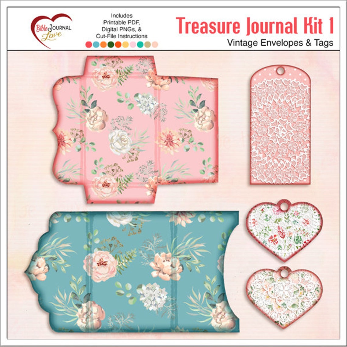 Printable Junk Journal Kit Created to make a Treasure Journal | Etsy