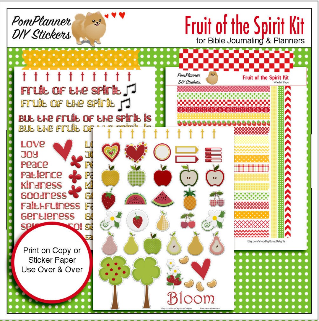 Fruit of the Spirit Bible Journaling Kit (PDF) - Etsy
