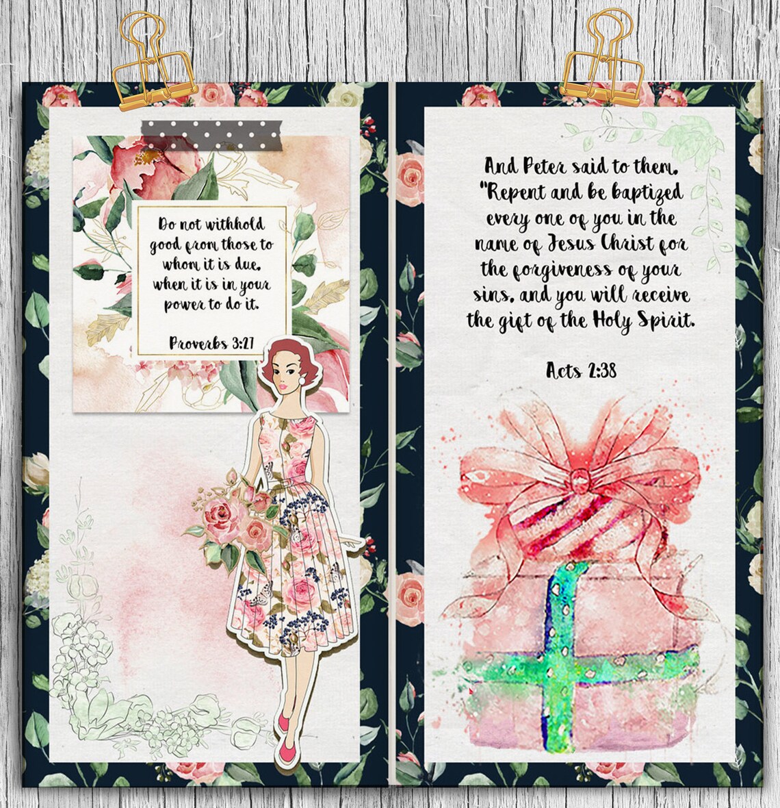 Digital Binder Clips for Digital Travelers Notebooks or | Etsy