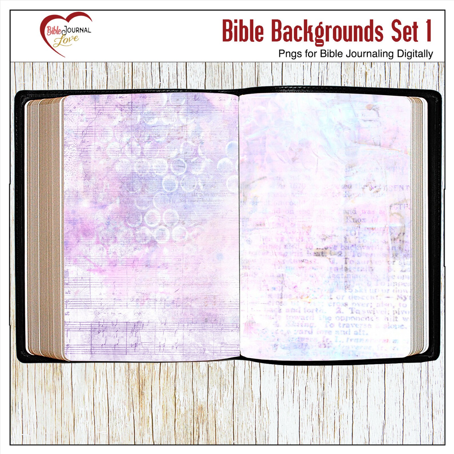 Watercolor Painted Bible Backgrounds Set 1 for Bible | Etsy