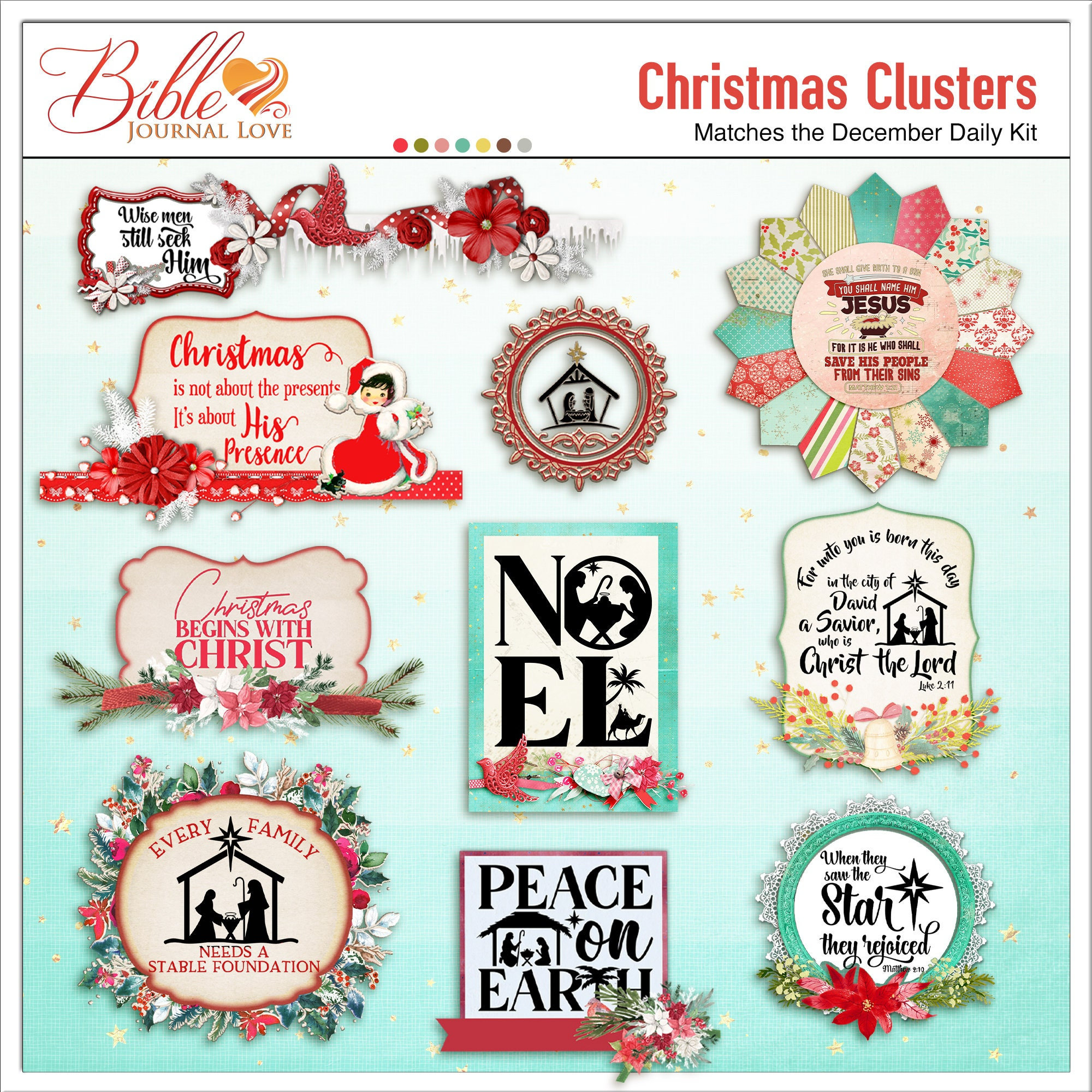 Christian Christmas Word Art