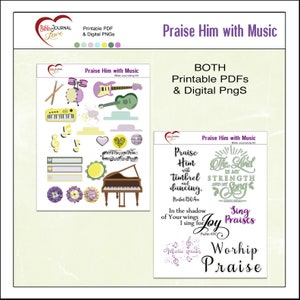 Praise Him With Music Bible Journal Kit: BOTH Printable and Digital ...