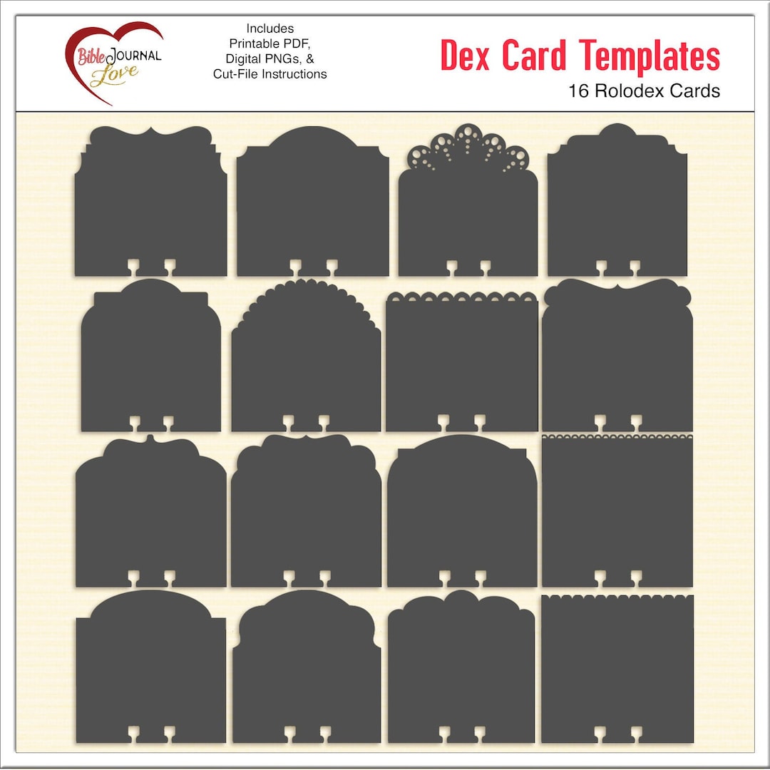 Memory Dex Card Templates: Printable Rolodex Cards for Bible Journaling ...