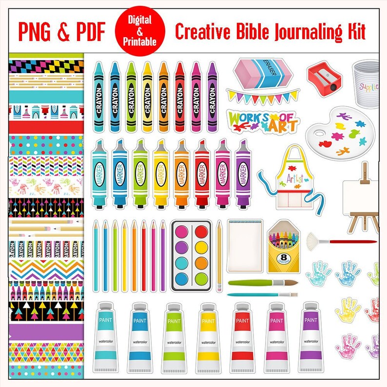 Creative Bible Journaling Kit Printables and Digital Kits: - Etsy