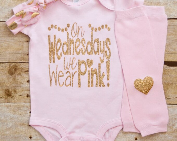 On Wednesdays We Wear Pink Baby Girl Clothing Cute Baby - Etsy