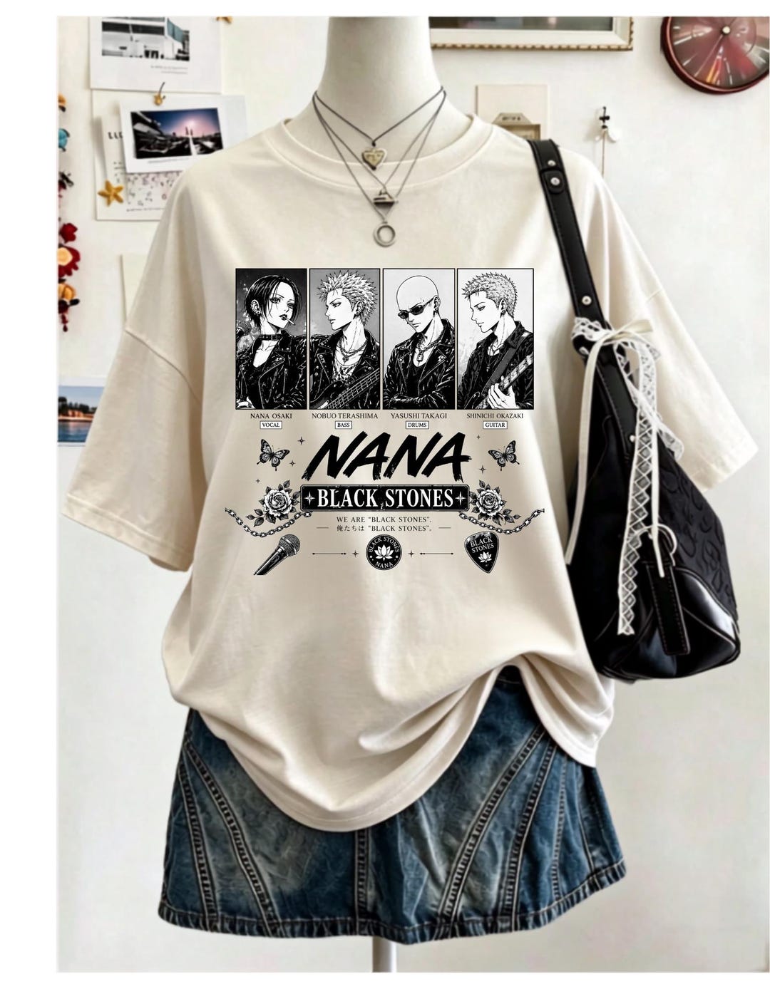 Nana Osaki Anime T Shirt, Nana Anime Shirt, Punk Rock Manga Tee, Blast ...