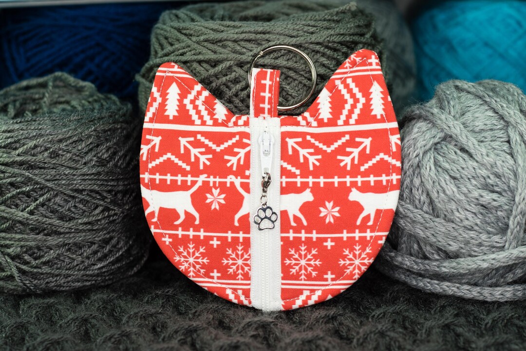 Fair Isle Cat Knitting Notions Bag | Tools for Knitters | Fair Isle ...