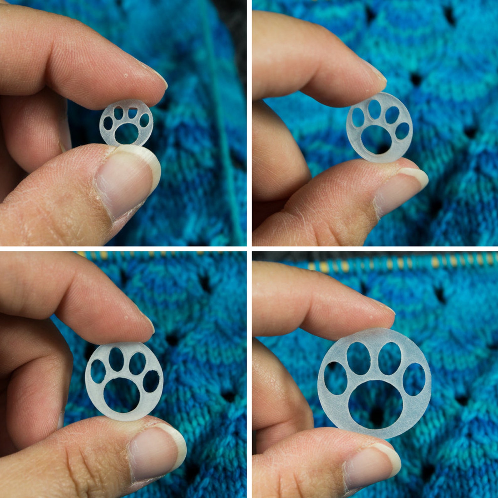Paw Print Stitch Marker -- Lightweight Marker for Knitting -- Set of 10 ...