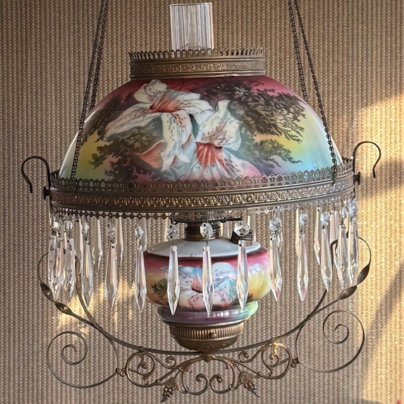 Antique Oil Ceiling Lamps - Etsy