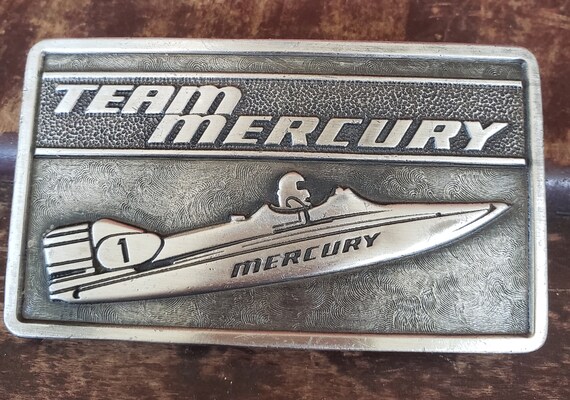 1976 Mercury Marine Brunswick Boat Racing Belt Buckle… - Gem