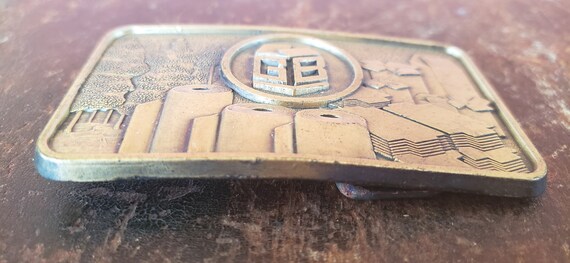 Vintage GB Paper Company Belt Buckle Trees Cardboard … - Gem