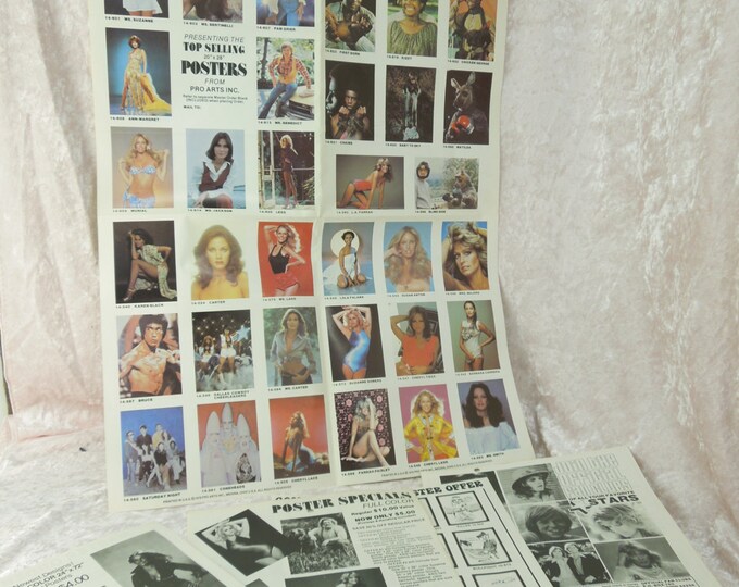 1978 Original Pro Arts Poster Catalog Door Poster Farrah Fawcett Cheryl ...