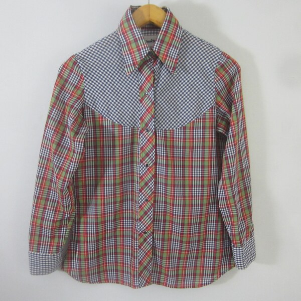 Red and White Check Shirt Women - Etsy
