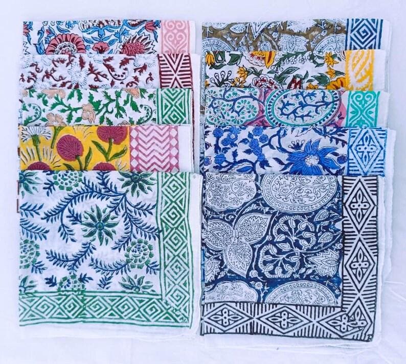 Indian Hand Block Printed Bandana, Head Scarf, Head Wrap, Handkerchief ...