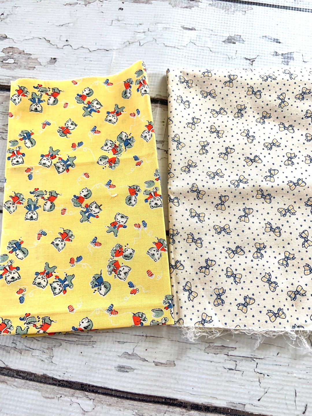 Destash Fabrics Scrap Fabric Pack, Short Fat Quarters Vintage Retro ...