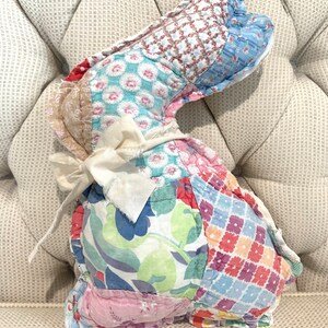Quilt Bunny ,vintage Quilt Rabbit, Quilt Rabbit, Repurposed Vintage ...