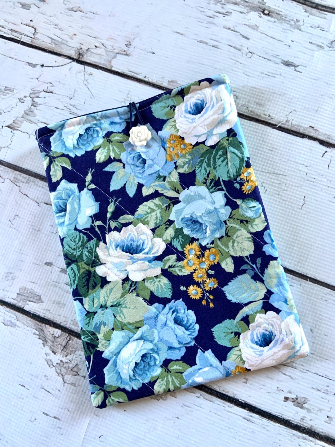 Coquette Floral Book Sleeve, Book Cover, Book Protector, Hand Sewn Book ...