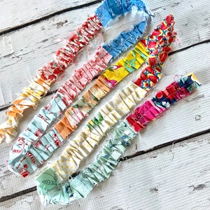 Happy Scrappy Fabric Ruffles/ Journal Ruffles/ Junk Journal/ Fabric ...