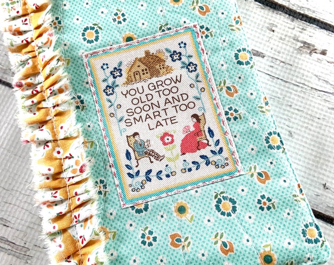 Vintage Inspired Notebook Cover, Fabric Notebook Cover, Hymns Book ...