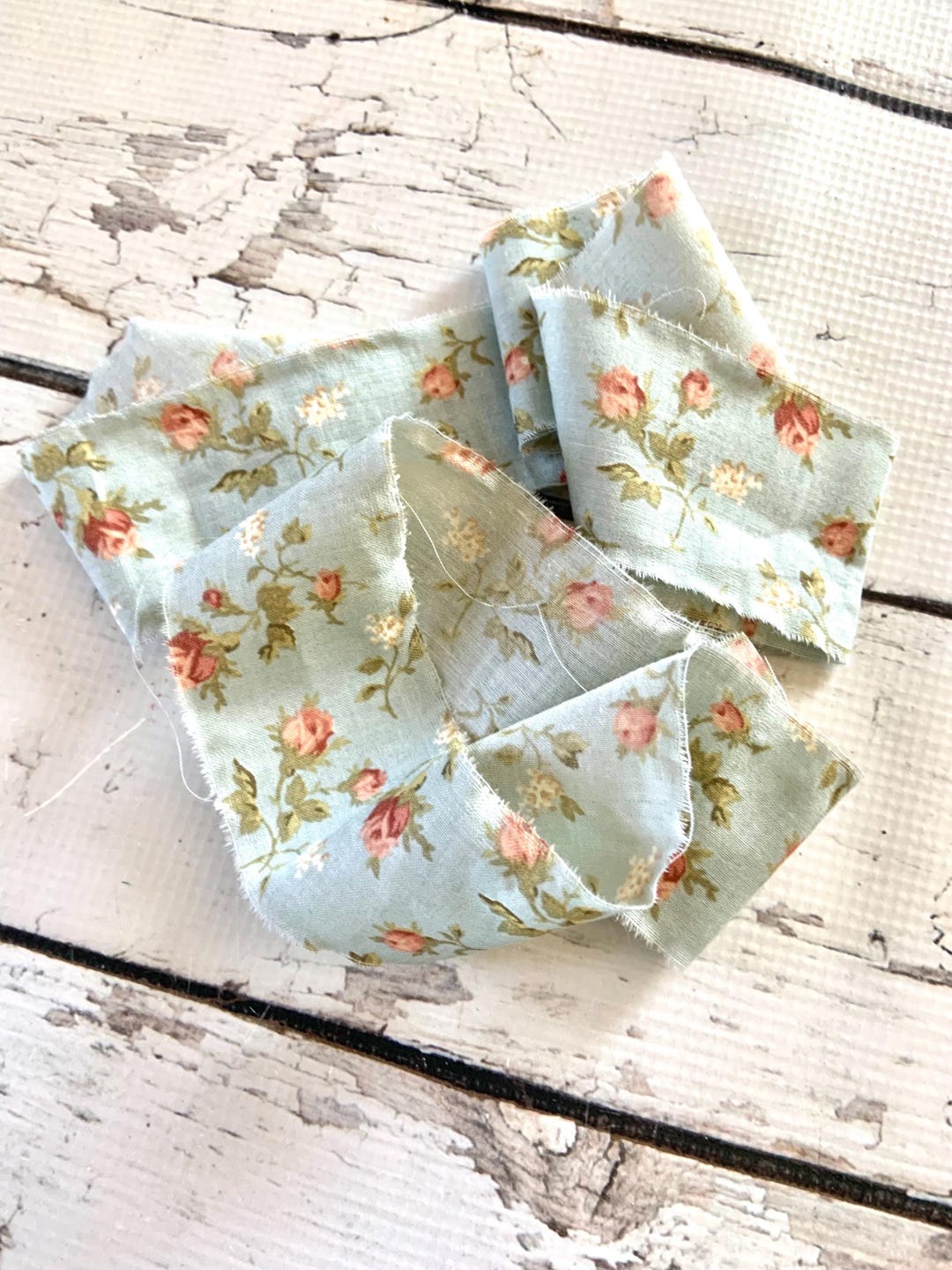 Torn Fabric Ribbon, Vintage Torn Fabric Strip, Fabric Scrap Fabric Pack ...