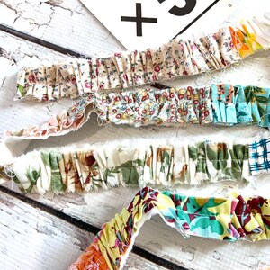 Happy Scrappy Fabric Ruffles/ Journal Ruffles/ Junk Journal/ Fabric ...