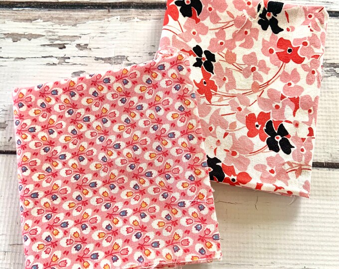 Destash Fabrics Scrap Fabric Pack, Fat Quarters, Vintage Retro Prints ...
