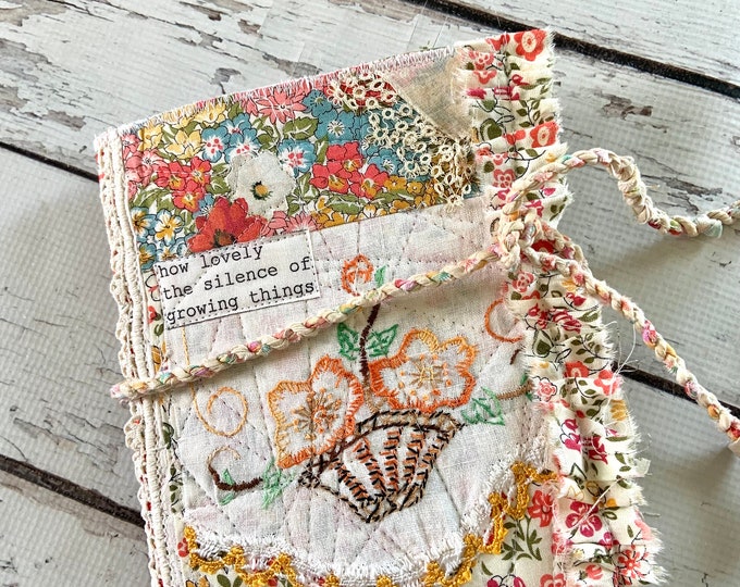 Junk Journal Kit,fabric Collage Journal Cover, Junk Journal , Bible ...