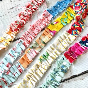 Happy Scrappy Fabric Ruffles/ Journal Ruffles/ Junk Journal/ Fabric ...