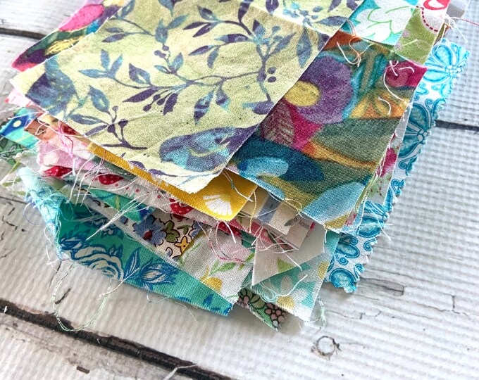 Slow Stitch Scrap Fabric Kit Variety Pack, Fabrics, Floral Fabric Pack ...