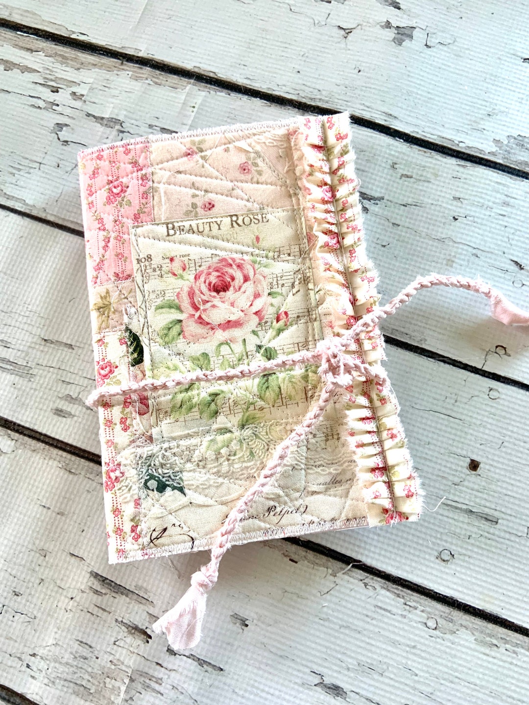 Junk Journal Cover, Fabric Journal Cover, Vintage Inspired Junk Journal ...