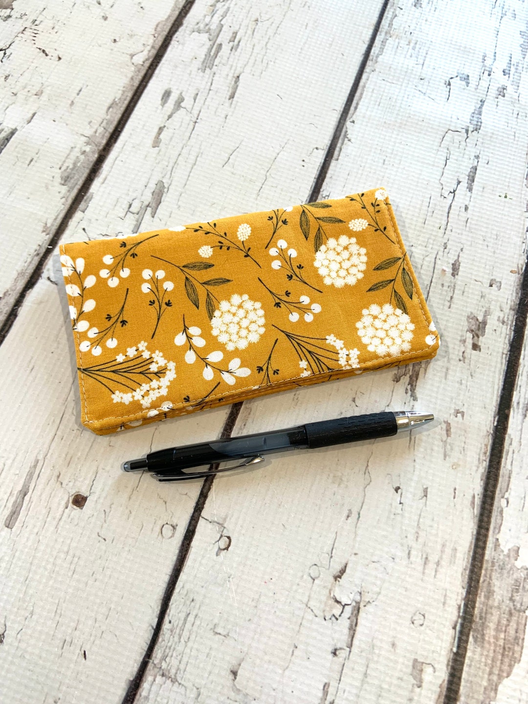 Checkbook Cover, Check Register Holds Cash and Checkbook Two Pockets - Etsy