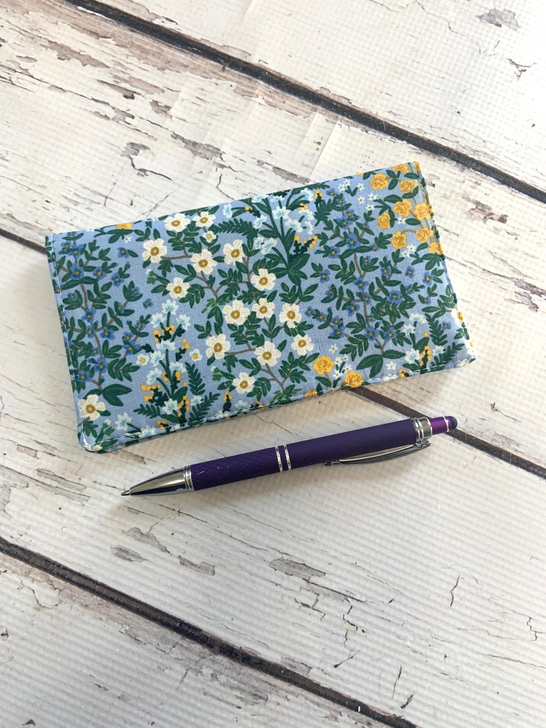 Rifle Paper Co Floral Fabric Checkbook Cover, Check Register Holds Cash ...