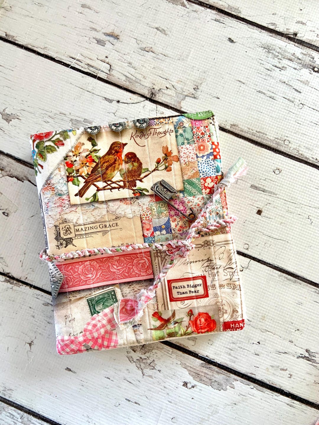 Slow Stitch Blank Book/slow Stitching/embroidery Book/9" X 8" Blank ...