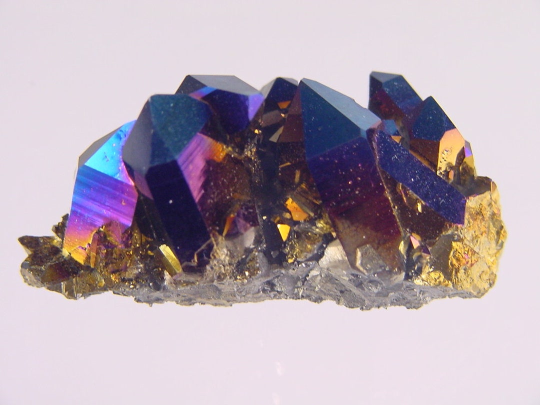 Cobalt Aura Fume Plated Quartz Crystal Reiki Activated 8370K - Etsy
