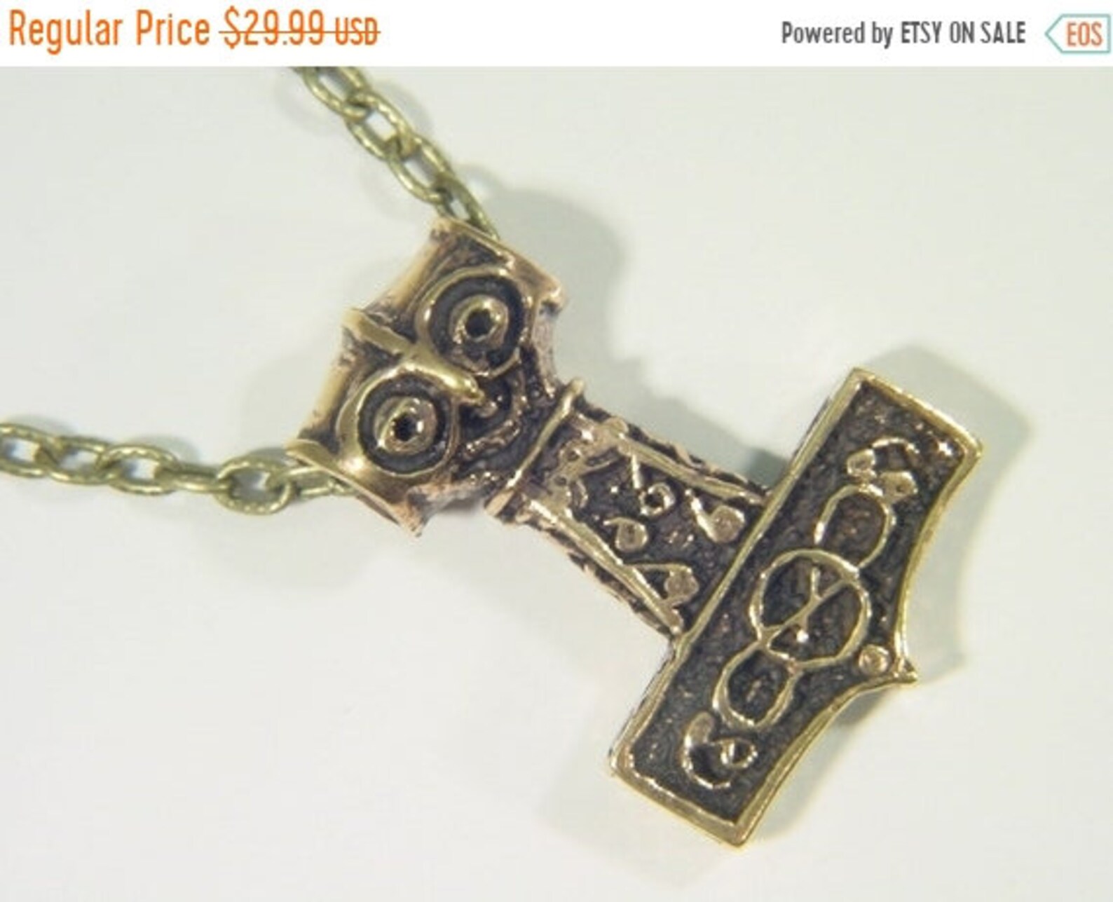 REAL BRONZE Thors Hammer Viking Celtic Mjöllnir Pendant - Etsy