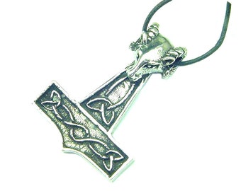 Thor's Hammer Necklace copper Pewter Pendant Viking Norse Mjollnir ...
