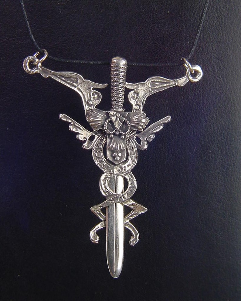 Pewter Celtic Norse Snake Caduceus (rod of Asclepius) With Removable ...